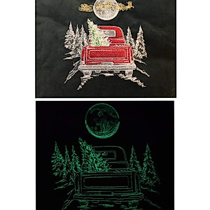 Simthread Glow in The Dark thread, Polyester Embroidery Thread, 5 Spools 550 yards each, for Home Embroidery and Sewing Machine