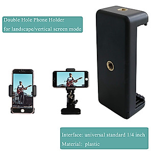 Guitar Bass Ukulele Headstock Cell Phone Holder, Live Broadcast Bracket Clip for iPhone Samsung Smart Phones, Mount for Close Up Home Music Recording
