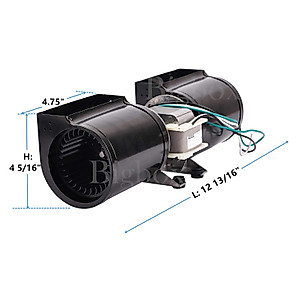 Replacement Fireplace Blower Kit for Heat-N-Glo, Hearth and Home, Quadra Fire, GTI, Heatilator, Majestic, Superior, Monessen, Vermont Castings Fireplace, GFK-160A GFK-160 FAB-1600 Fireplace Blower Kit