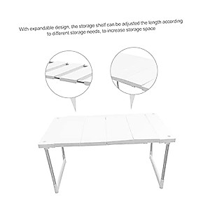 KJHBV Telescopic Storage Rack Counter Shelves Stainless Steel Sink Rack Metal Cabinets Shelf Organizer Rack Under Sink Storage Pantry Shelf Rack Multipurpose Sink Rack Air Fryer Holder