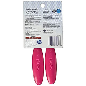 Playtex Mealtime Paw Patrol Utensils for Girls Including 1 Spoon and 1 Fork(Pack of 1)