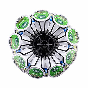 Rice rat K-Cup Storage Coffee Capsules Pod Holder Carousel Capsule Display Storage for k-cup（54 pods-6 tiers）