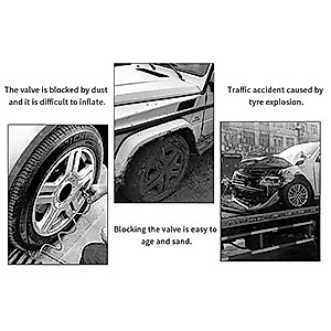 Anime Tire Valve Stem Caps, 4 Pack Car Tire Air Caps Cover, Hexagon Design Light-Weight Aluminum Alloy Screw-On Universal Auto Wheel Tire Stem Covers for Car, Truck, SUV, Motorcycle, Bike, Black