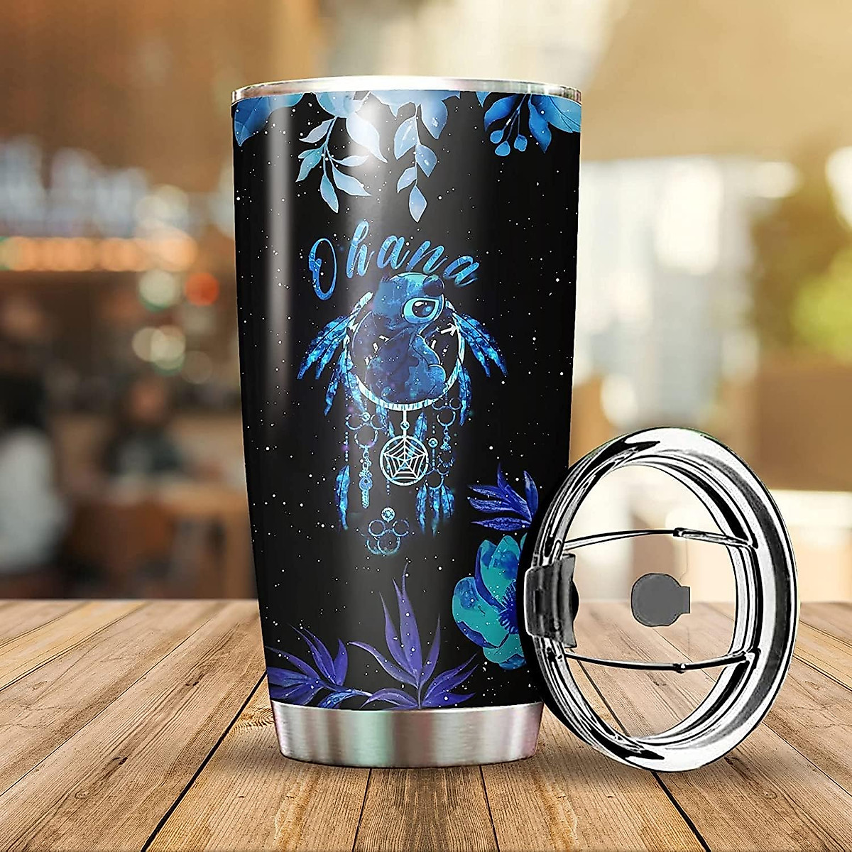 Stitch Dreamcatcher 20 Oz Or 30 Oz, Ohana Stitch Skinny, Stitch Flower Tumbler, Movie Character Cup With Lid And Straw, Gift For Stitch Lovers, Stitch Gifts