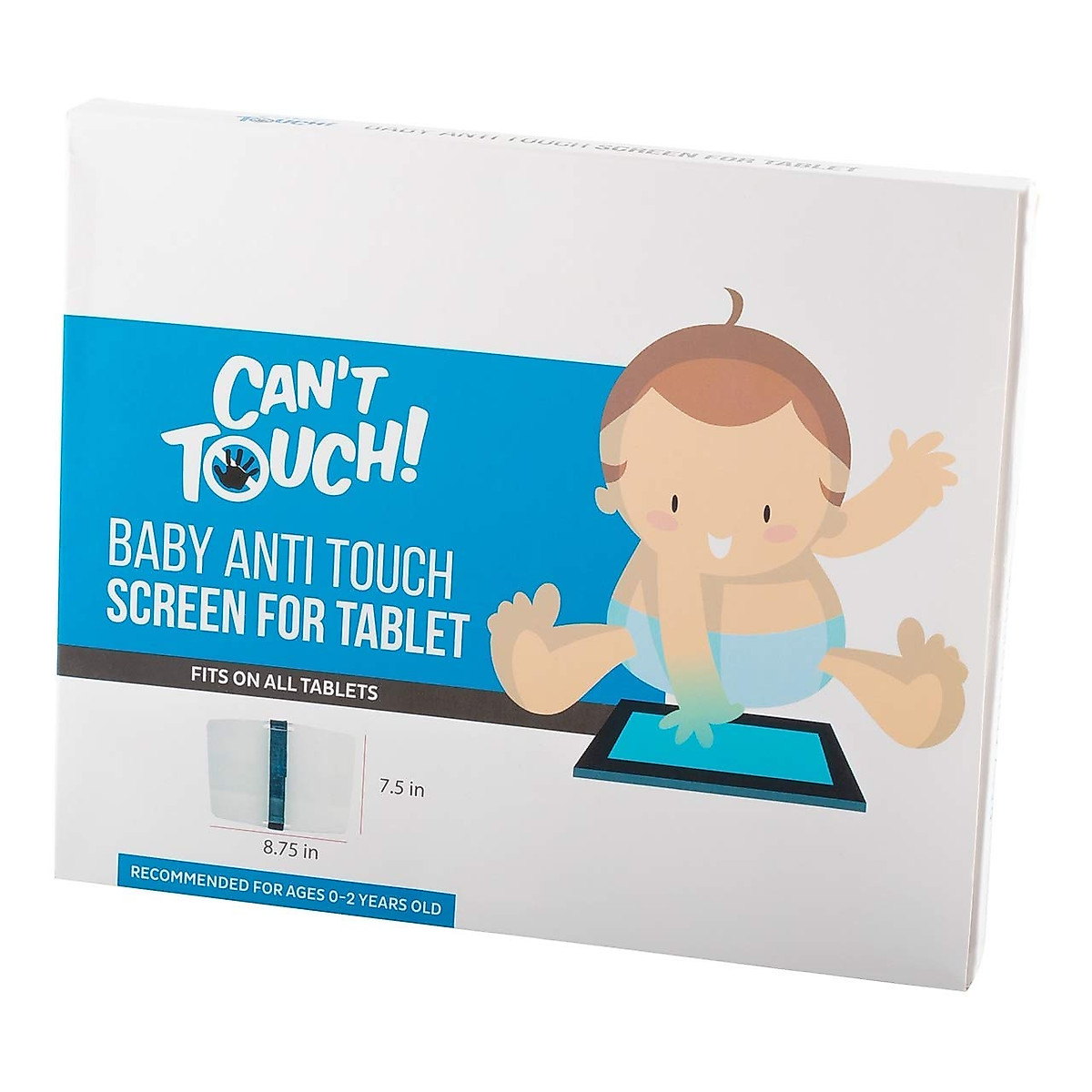 Cant Touch! Anti-Touch Screen Cover for Tablet For Baby and Pets - Easily Strap the adjustable Clear Cover onto the iPad or Tablet to Prevent Any Buttons Being Pressed, Works With Most ModelsPouch +