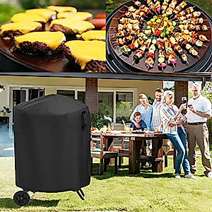 Hengme Outdoor Fireplace Cover for Fire Sense 01471 Fire Pit,Durable Waterproof and Uv-Resistant Patio Outdoor Fireplace with Drawstring Cord All Season Protection