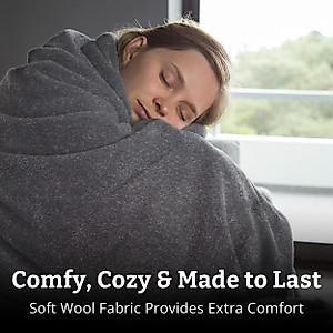 Grey 62x80 Military Wool Blanket for Emergency ,Camping & Everyday Use (Grey)