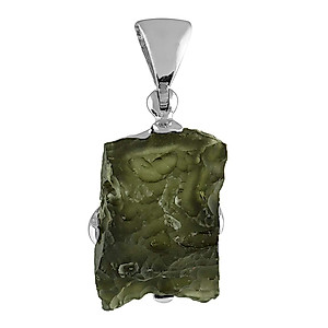 Starborn Sterling Silver Natural 20-30 carat Moldavite Pendant