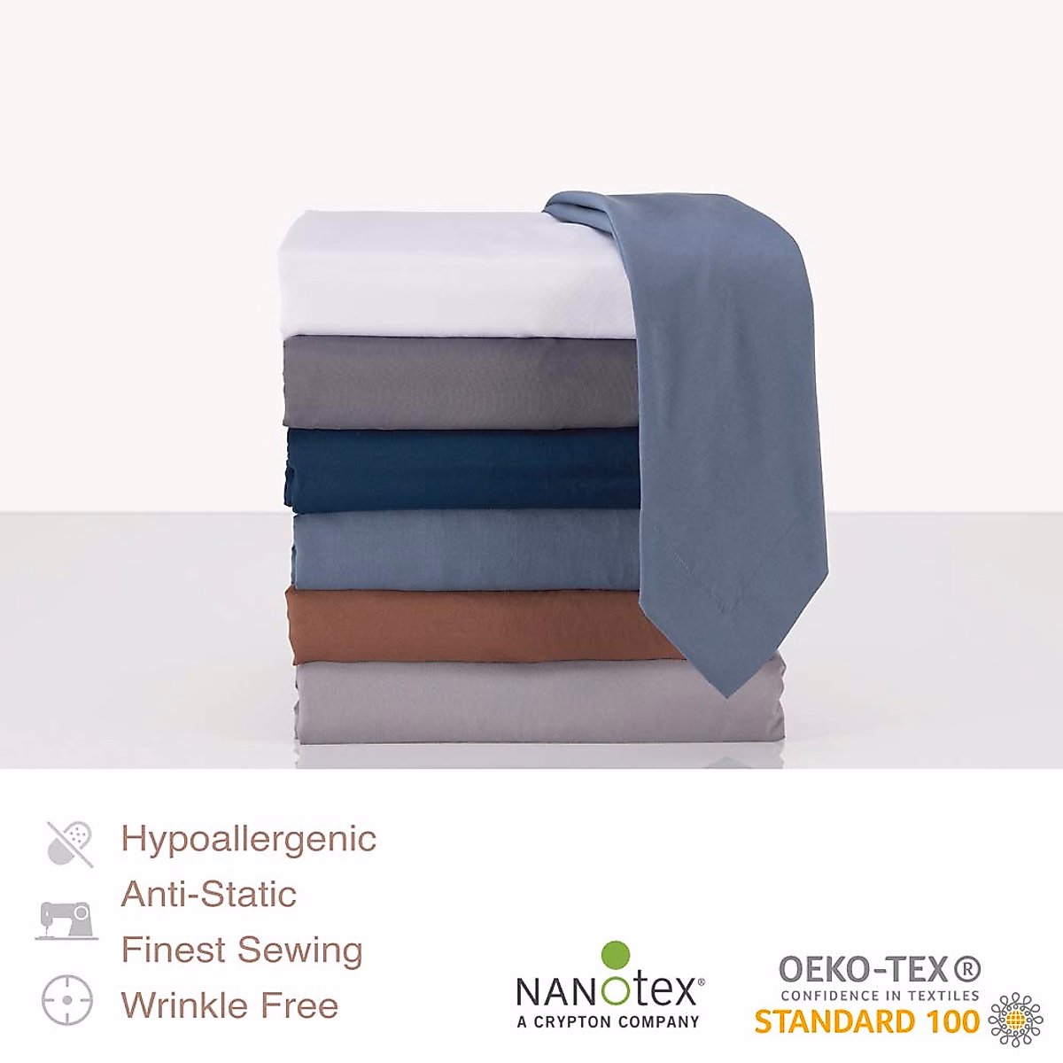 SLEEP ZONE King Size Duvet Cover Cooling NANOTEX Tech with Zipper Closure & 8 Corner Ties - Super Soft & Breathable All Season Comforter Cover Set 3 Pieces (Burgundy, King)