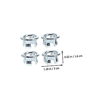 20pcs Wash Basin Overflow Ring Sink Overflow Ring Bathtub Decor Sanitary Sink Ring Basin Rings Bathroom Kitchen Sink Bath Tub Accessories Household Pot Supplies Plastic Plating