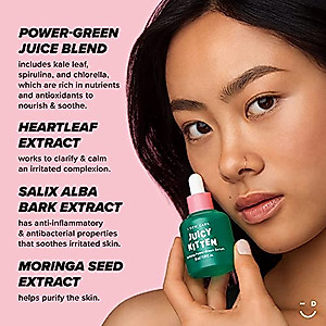 I Dew Care Face Serum - Juicy Kitten | Mother's Day, Gift, Purifying Power-Green Korean Skincare with Niacinamide, 1.01 Fl Oz