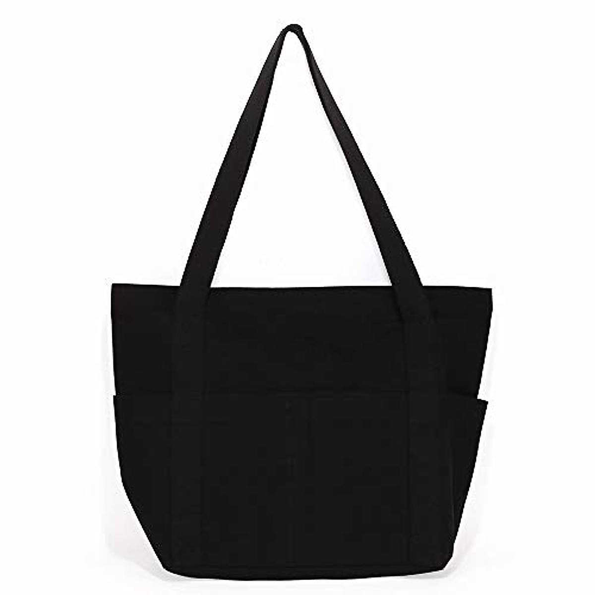 Augbunny XL Heavy Duty Canvas Grocery Bag Multi Purpose Tote Outer Pockets
