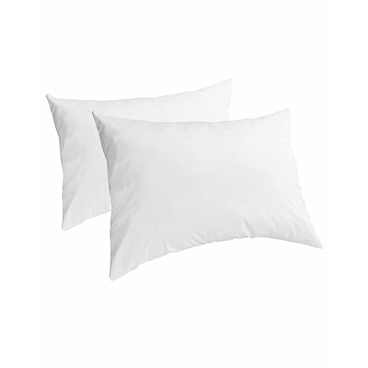 Edwiinsa White Pillow Covers King Standard Set of 2 Bed Pillow, Modern Simple White Backdrop Plush Soft Comfort for Hair/Skin Cooling Pillowcases with Envelop Closure 20''x36''