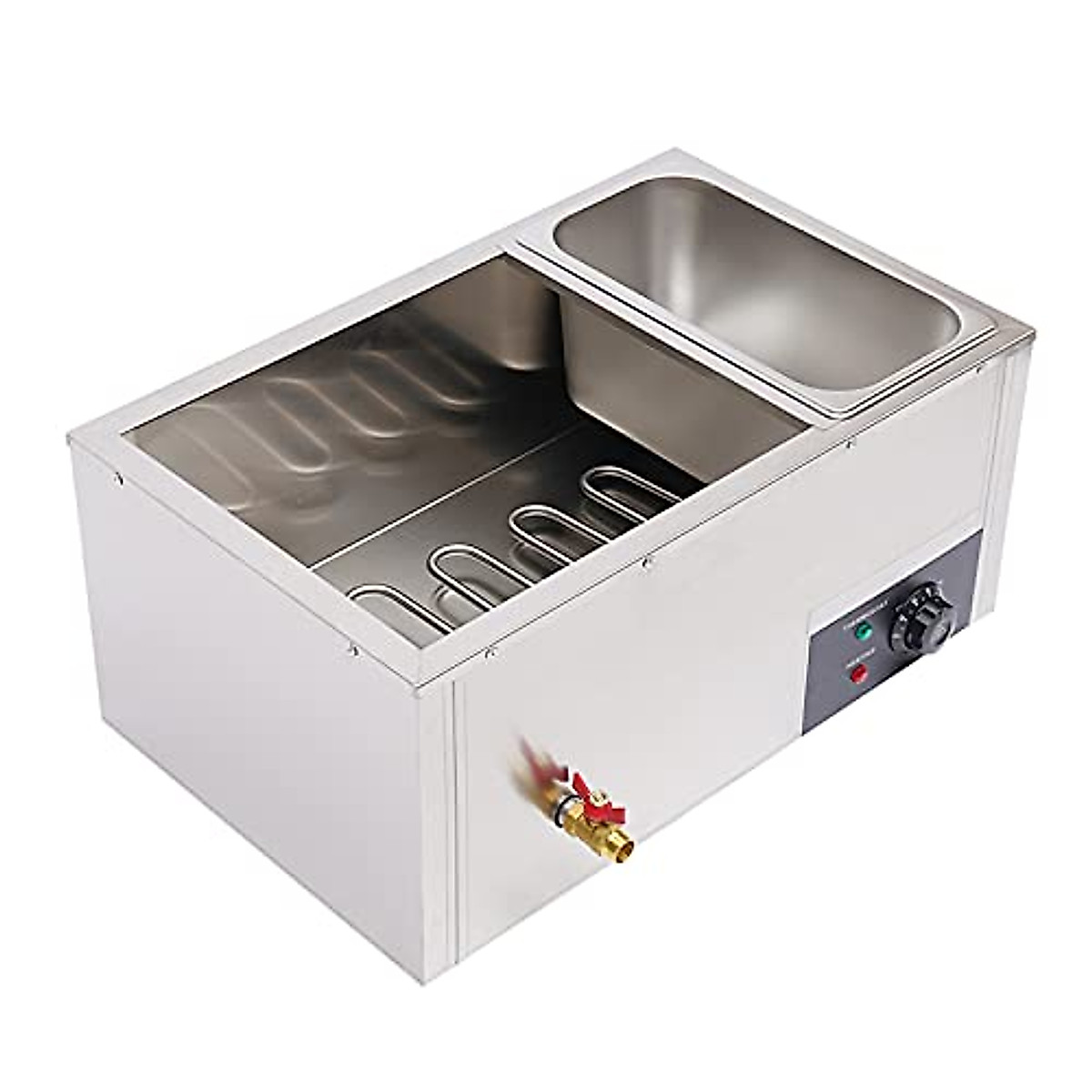 Electric Commercial Food Warmer,3-Pan Catering Food Warmer Steam Table Stainless Steel Bain Marie Buffet Countertop with Temperature Control & Lid for Parties, Catering