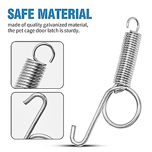 Anxingo 20 Pcs Spring Cage Latch Door Spring Hook Metal Finger for Fixing Rabbit, Dog, Cat,Birds,Rodents, Guinea Pig,Hamster, Parrot Hedgehog Cage Door