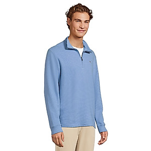 vineyard vines Men's Saltwater Quarter-Zip Pullover Sweater, Hull Blue, XX-Large