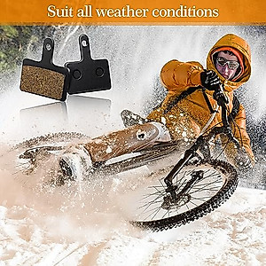 BBTO 16 Pairs Bike Brake Pads Disc Brake Pads with Installation Tools Bicycle Brake Pads for Ebike Mountain Bike (Resin Semi Metallic)