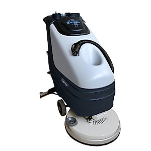 Battery Powered Walk Behind Floor Scrubber Buffer Polisher Machine, 19" Brush, 30" Squeegee Width, 13.5 gal Tank, Brush Speed 220 RPM, Includes a Brush and 3 Scouring pads for Hard Floors