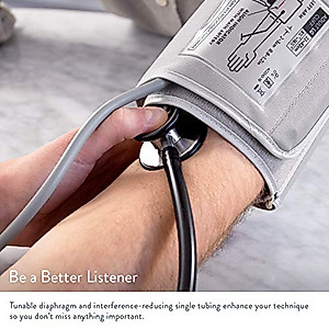Greater Goods Premium Dual-Head Stethoscope - Affordable, Clinical Grade Option for Doctors, Nurses, Students, or in The First Aid Kit for Home (Black + Stainless Steel (Sale))