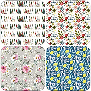 ZINTBIAL Mother's Day Wrapping Paper for Mom, Birthday, Bridal Shower - Gift Wrap with Floral, Love You Mum Letters Design - 20 x 29 Inches per Sheet (8 Sheets 33 sq. ft.) Recyclable, Easy to Store,