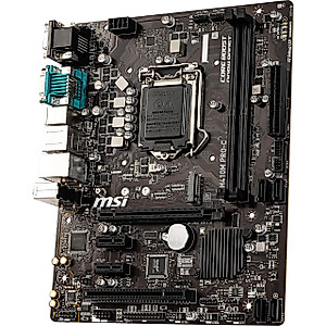 MSI H410M PRO-C ProSeries Motherboard (mATX, 10th Gen Intel Core, LGA 1200 Socket, DDR4, M.2 Slot, USB 3.2 Gen 2, 2.5G LAN, D-Sub/DVI/HDMI/DP)