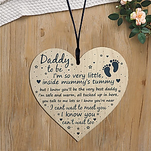 Dadaly Decor Daddy to Be Sign Gifts from Bump for Dad/Father New Born Baby Son Daughter Plaque