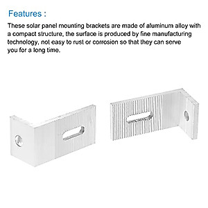 PATIKIL Solar Panel Mount L Brackets Aluminum Alloy 8mm Diameter for Solar Panel System Install Pack of 2