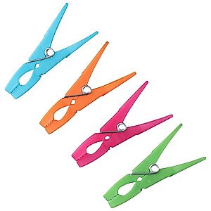 hobbyme 48Pcs Colorful Plastic Clothespins,Heavy Duty Laundry Clothespins,Mini Air-Drying Clothing Clips Set,Small Colored Clothes Pegs for Towel Food Package