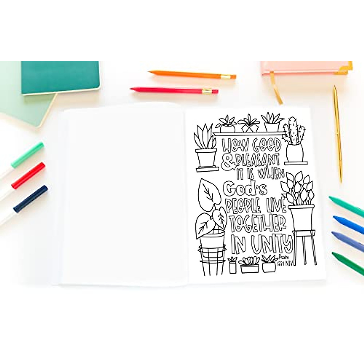 The Bible Coloring Book for Girls: Color 40 Cute Designs of Inspirational Verses & Christian Artwork