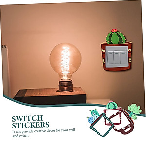 DOITOOL Switch Sticker 4 Sets Sticker Dimmer for Led Lights Light Light Dimmer Led Dimmer Wall Decals Wall Decals Glow in The Soft Rubber Protector Removable Switch Decals