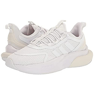 adidas Men's Alphabounce+ Running Shoe, White/White/White, 11