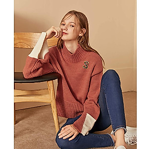 Pearl Initial Letter Brooch Pin, Crystal Rhinestone Gold Plated Alphabet Brooches for Women Girls, Pearl Lapel Pin for Bag Clothes Costume Jewelry - S