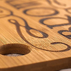 Custom Catch Personalized Cutting Board Wedding Gift - Durable Bamboo (Scroll)