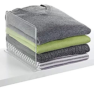 OnDisplay Acrylic Shelf Dividers - Closet Shelves Organizer - Clothing/Purse Separator (8 Pack, 8")