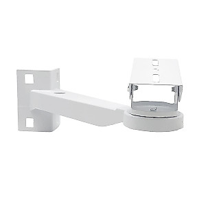 OwlCat Universal Indoor Outdoor Wall Mount CCTV Security Camera Mounting Bracket Pole Mount Right Angle 90 Degree CCTV Surveillance Camera Stand, White, Length: 310mm,Width: 83mm,Height: 107mm, BR360