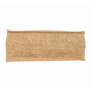 BANNER BUZZ MAKE IT VISIBLE BannerBuzz Jute Tote Bag Made of 100% Biodegradable Jute Material (16" W X 13" H X 6" B, Natural Brown Color)