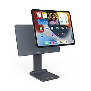 LULULOOK Adjustable Foldable Magnetic iPad Pro Stand, Gray, 12.9"
