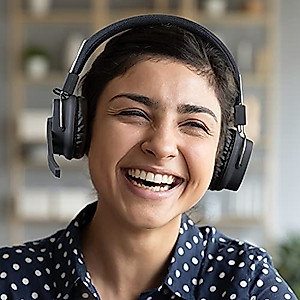 Aluratek Bluetooth Wireless Stereo Headset with Boom Microphone and Dongle, Built-in Rechargeable Battery, 27 Hours Continuous Talk and Music Play