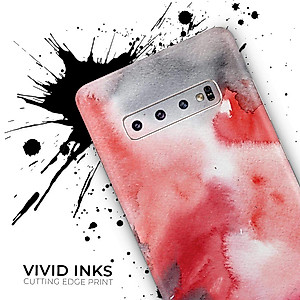 DesignSkinz Red Pink 3 Absorbed Watercolor Texture Protective Vinyl Decal Wrap Skin Cover Compatible with The Samsung Galaxy S20 (Screen Trim & Back Glass Skin)