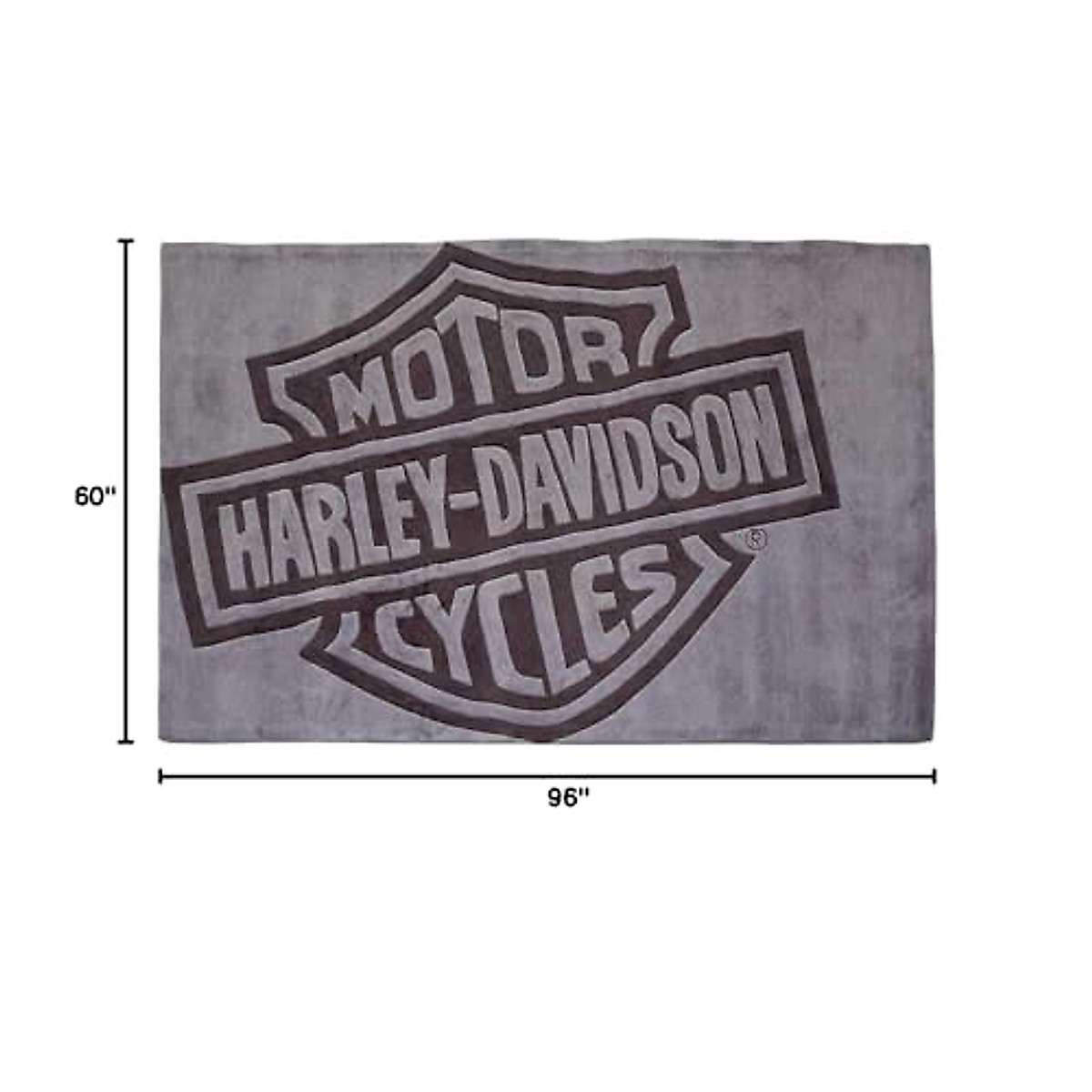 Harley-Davidson Bar & Shield Large Area Rug - Deep Gray Acrylic HDL-19502