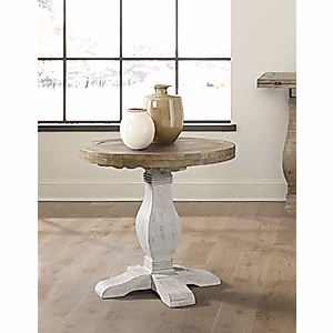 Martin Svensson Home Napa, End Table, White Stain and Reclaimed Natural