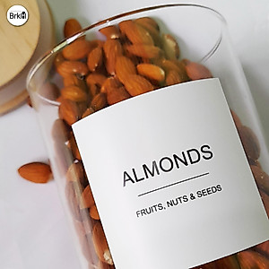 403 Pcs Kitchen Pantry Labels for Food Containers, 3 Sizes Preprinted Minimalist Waterproof Pantry Labels, With Oil & Vinegar Bottle Labels, Spice Jars Labels, Expiry Labels and Blank Labels