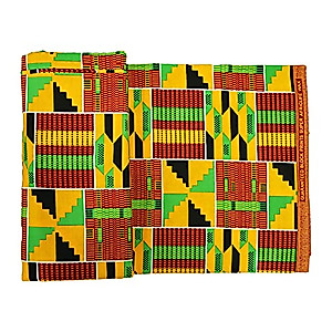 YLT Wax African Fabric Cloth 100% Cotton Ankara Wax Print Fabric 6 Yards Ankara Fabric One Piece Cloth for Party Dress