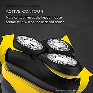 Remington Virtually Indestructible Rotary Shaver 5100, Electric Razor for Men, 100% Waterproof Design, Yellow