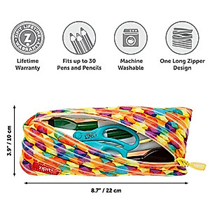 ZIPIT Colorz Pencil Case/Cosmetic Makeup Bag, Small Bubbles