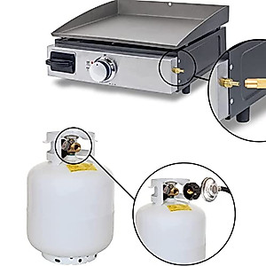DOZYANT 6 Feet Propane Regulator and Hose for Blackstone 17inch and 22inch Table Top Griddle, Replacement Parts Connect to Large Propane Tank