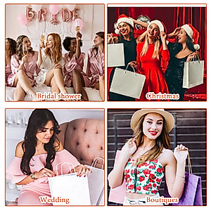 10 Pcs Thank You Gift Bags with Handle Tissue Paper Bag with Bow Ribbon Welcome Gift Bags for Wedding Bridal Groomsmen Bridesmaid Birthday Baby Shower Retirement, 12.6 x 9.8 x 4.3'' (Black White)