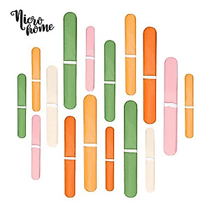 NICROHOME Baby Shower Decorations, 16PCS Sage Green, Bright Orange Tissue Paper Pom Poms for Birthday, Wedding, Spring Summer Party