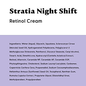 Stratia Night Shift - Age-Defying Night Cream with Encapsulated Retinol - Formulated for All Skin Types, 1.7 Fl Oz
