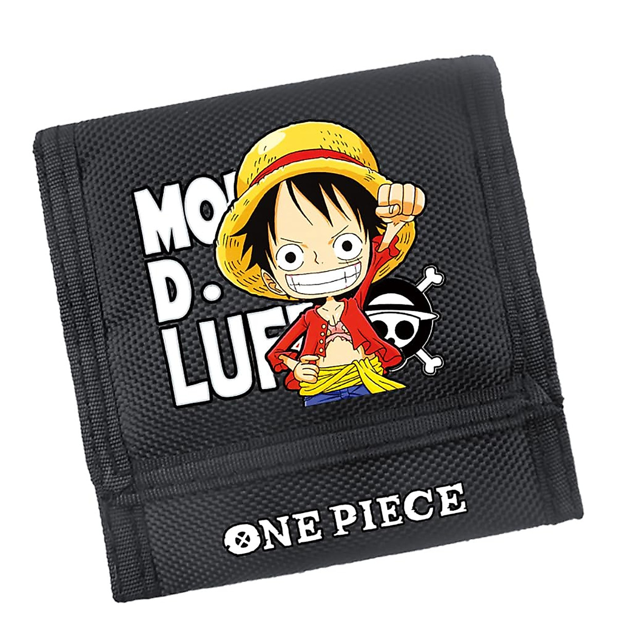 POONGNEE Anime ONE PIECE Kid Wallet,Luffy Sanji Zoro Tri-Fold Purse,Cartoon Gift for Boys & Girls (Cute Luffy)